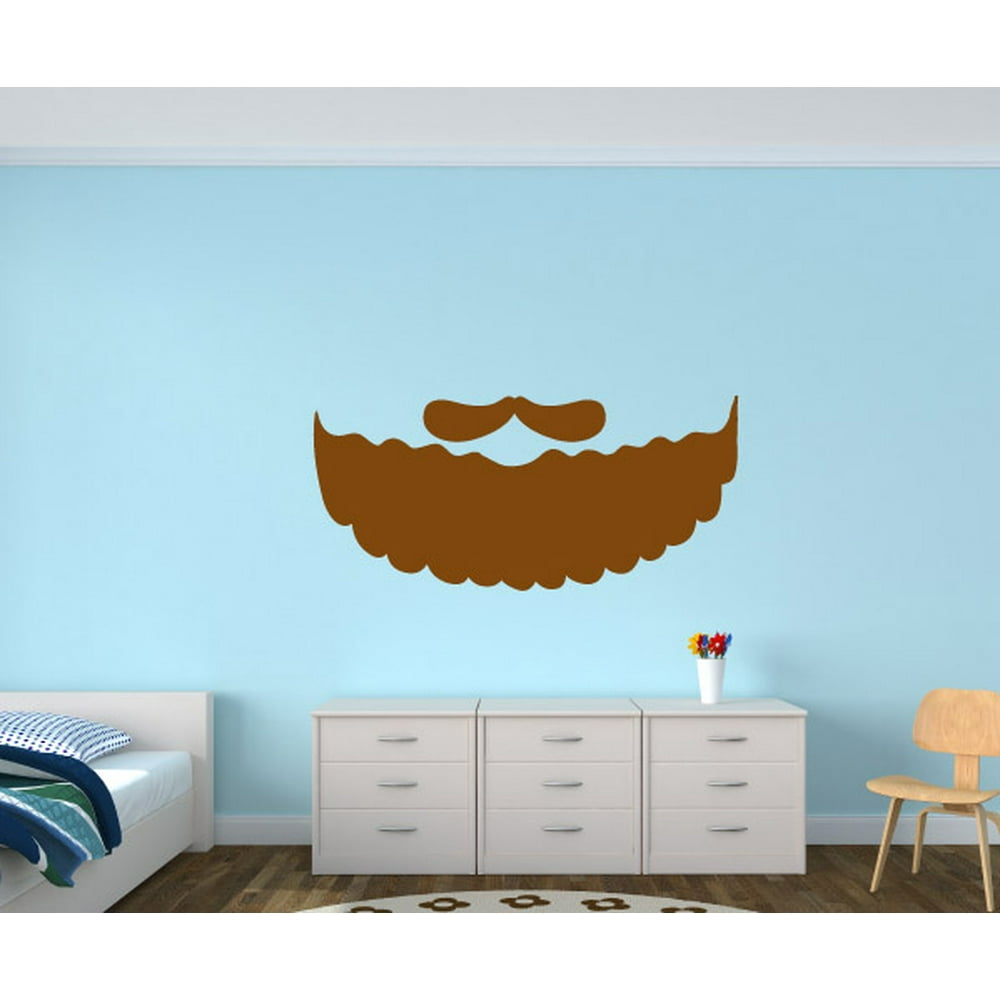 Face Beard Wall Decal - Vinyl Sticker - Car Sticker - IDCOLOR002 - 25 ...