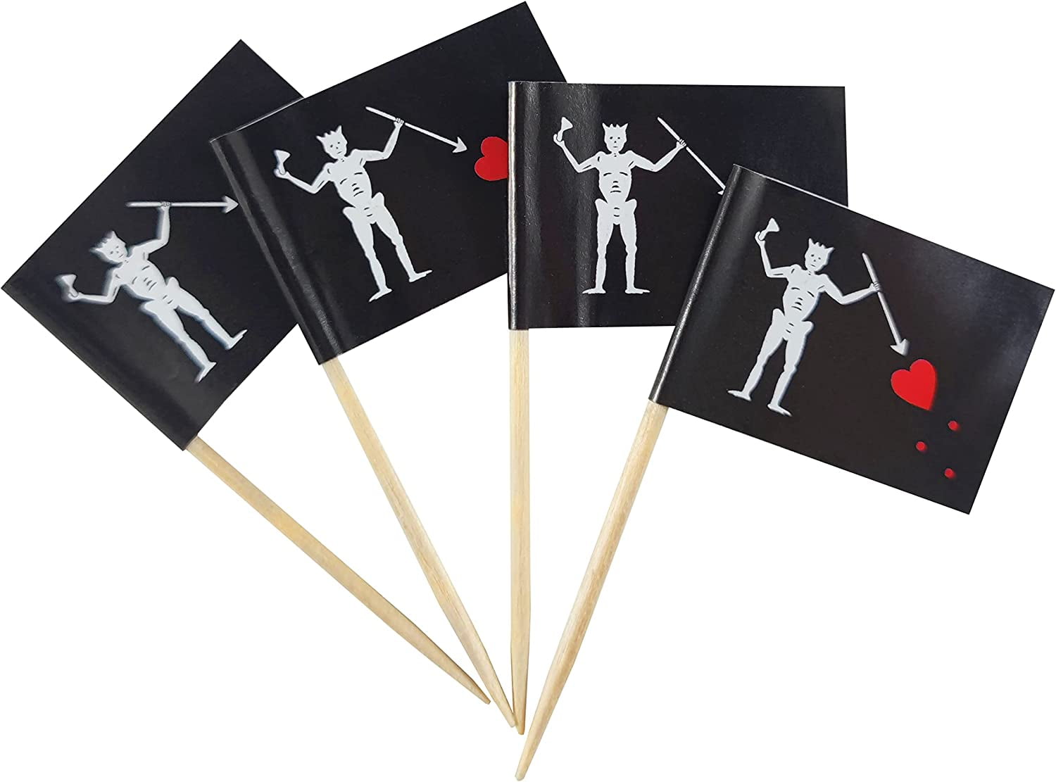 Pirate Edward Teach Toothpick Flag Mini Small Cupcake Topper Blackbeard ...