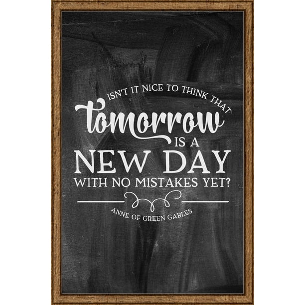 Tomorrow is a new day with no mistakes anne of green gables book Tin ...