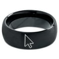 Tungsten Mouse Arrow Pointer Cursor Band Ring 8mm Men Women Comfort Fit ...