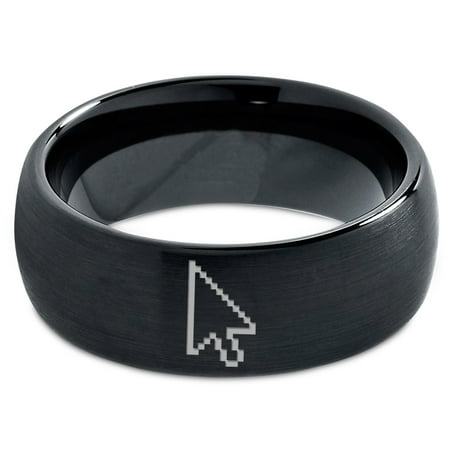 Zealot Jewelry - Tungsten Mouse Arrow Pointer Cursor Band Ring 8mm Men ...