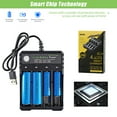 Battery Charger, 18650 Lithium Battery Charger 4 Slot 3.7V Smart USB ...