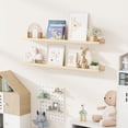Picture Ledge Shelf, Pine Wood Floating Shelves Set of 2, 48 inch ...