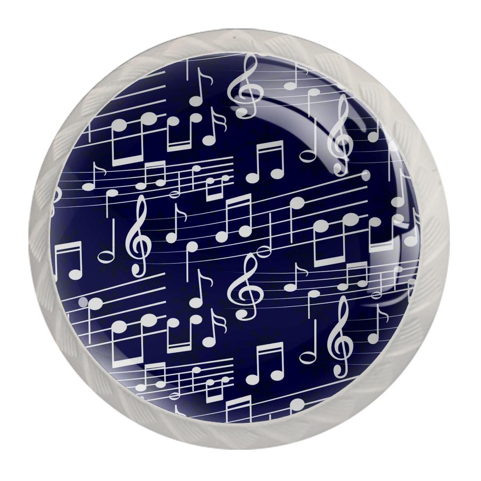 4 Pcs White Musical Note Knobs for Kitchen Cabinet Cupboard Dresser ...
