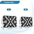 Black White Gray Pixel Pattern Quilted Laptop Protective Cases Computer ...