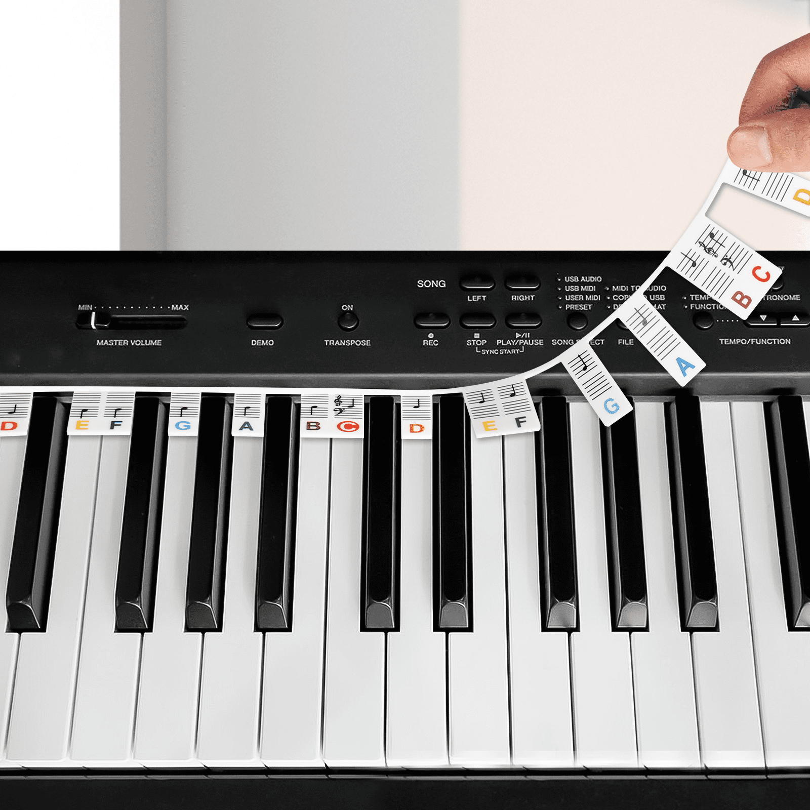 Cjc Piano Key Stickers 88 Full Size Keys Piano Rake Keyboard Note