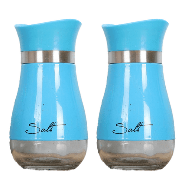 Salt and Pepper Shakers Set, Glass Bottom Salt Pepper Shaker with ...