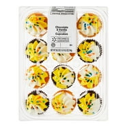 Freshness Guaranteed Vanilla & Chocolate Mini Cupcakes, 10 oz, 12 Count ...