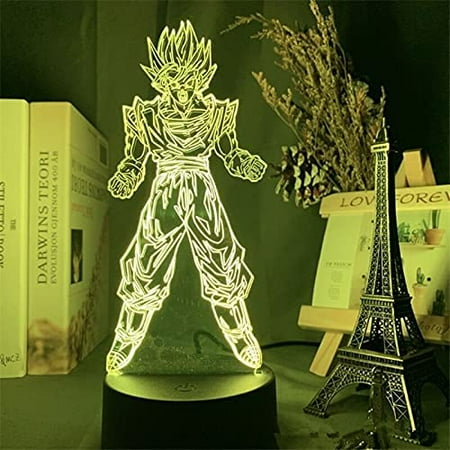AIMTYD 3D Illusion Anime Light Super Goku Version Figure 3D Light Anime ...