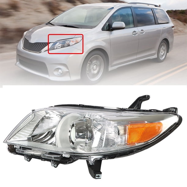 Labwork Headlights Assembly Black Chrome Halogen Headlamp Housing Fit ...