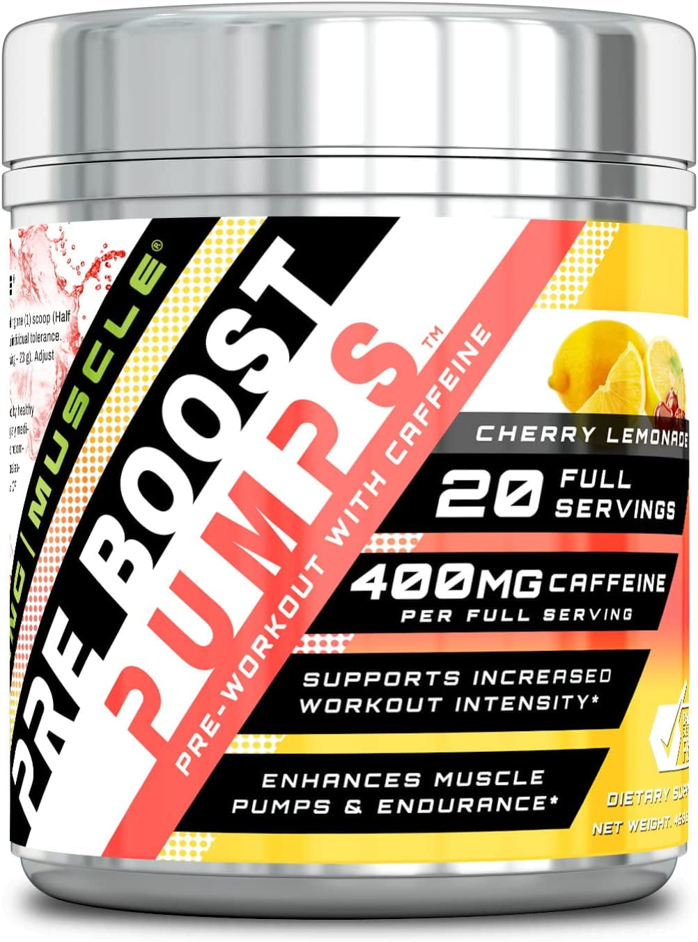 Amazing Muscle Pre Boost Pumps 20 Servings Cherry Lemonade Flavor ...