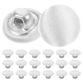 Alasum 60Pcs White Fabric Covered Buttons with Unique Round Design for ...