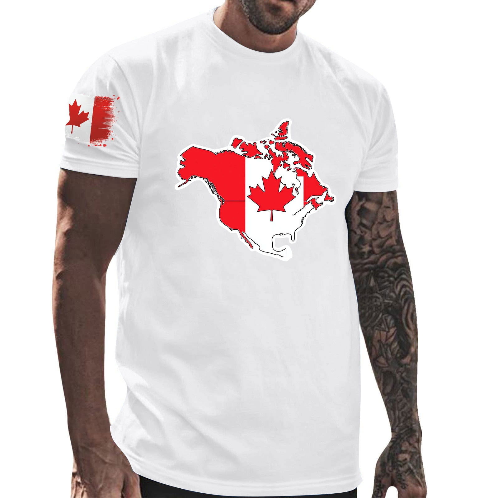 Click here for Viluyesy Canada Day Mens Short Sleeved Shirt Summe... prices