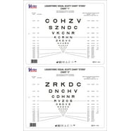 Snellen Letter Eye Chart with Red Green Blue Bar Visual Acuity Test 6m ...