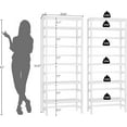 6-Tier Bookshelves and Bookcases, Adjustable 63.4"Tall Shallow Book ...