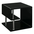 Furniture of America Locke Storage End Table, Glossy Black - Walmart.com