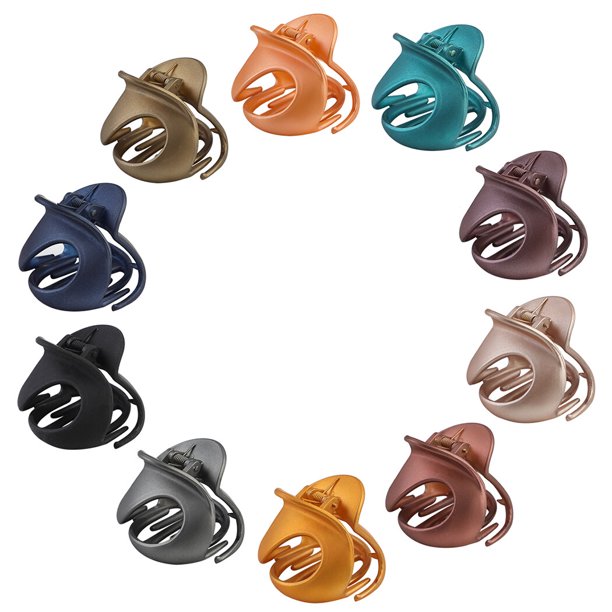 10PCS Hair Claw Clip Fashion Acrylic Hair Claw Clamp Hair Catch Clip ...