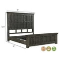Taran Designs Baker Solid Wood King Panel Bed in Gray - Walmart.com