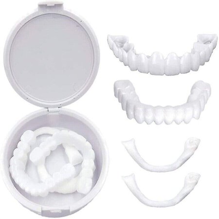 False Teeth Set Dental Cover Dental Veneers Dentures Tooth Cover Snap ...