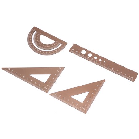 Ruler Set, Convenient Measurement Durable Wear- Class Set Rulers ...