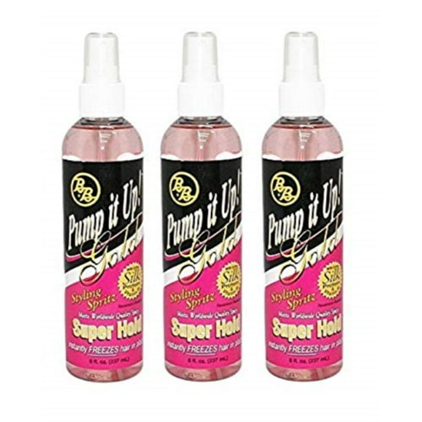 bb pump it up! styling spritz, gold super hold - 8 oz. (pack of 3 ...