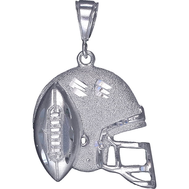 EJewelryPlus - Sterling Silver Football Helmet Charm Pendant Necklace 1 ...