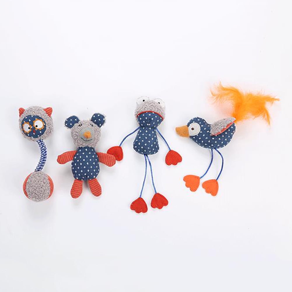 Buy Papaba Cats Toy,Pet Cats Kitten Plush Cute Frog Bear Owl Shape Doll ...