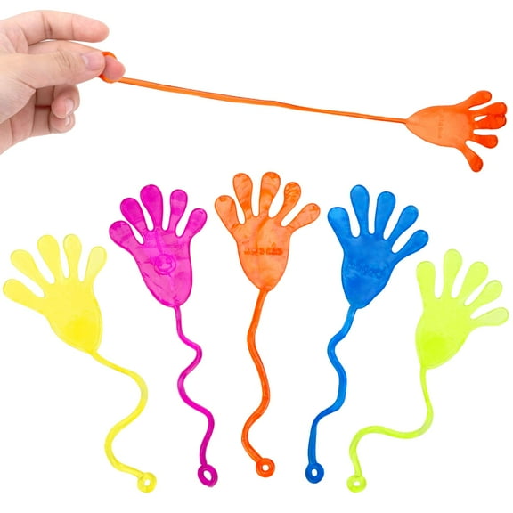 Sticky Hands for Kids - Bulk Party Favors - 50 Pcs Mini Slappy Hands ...