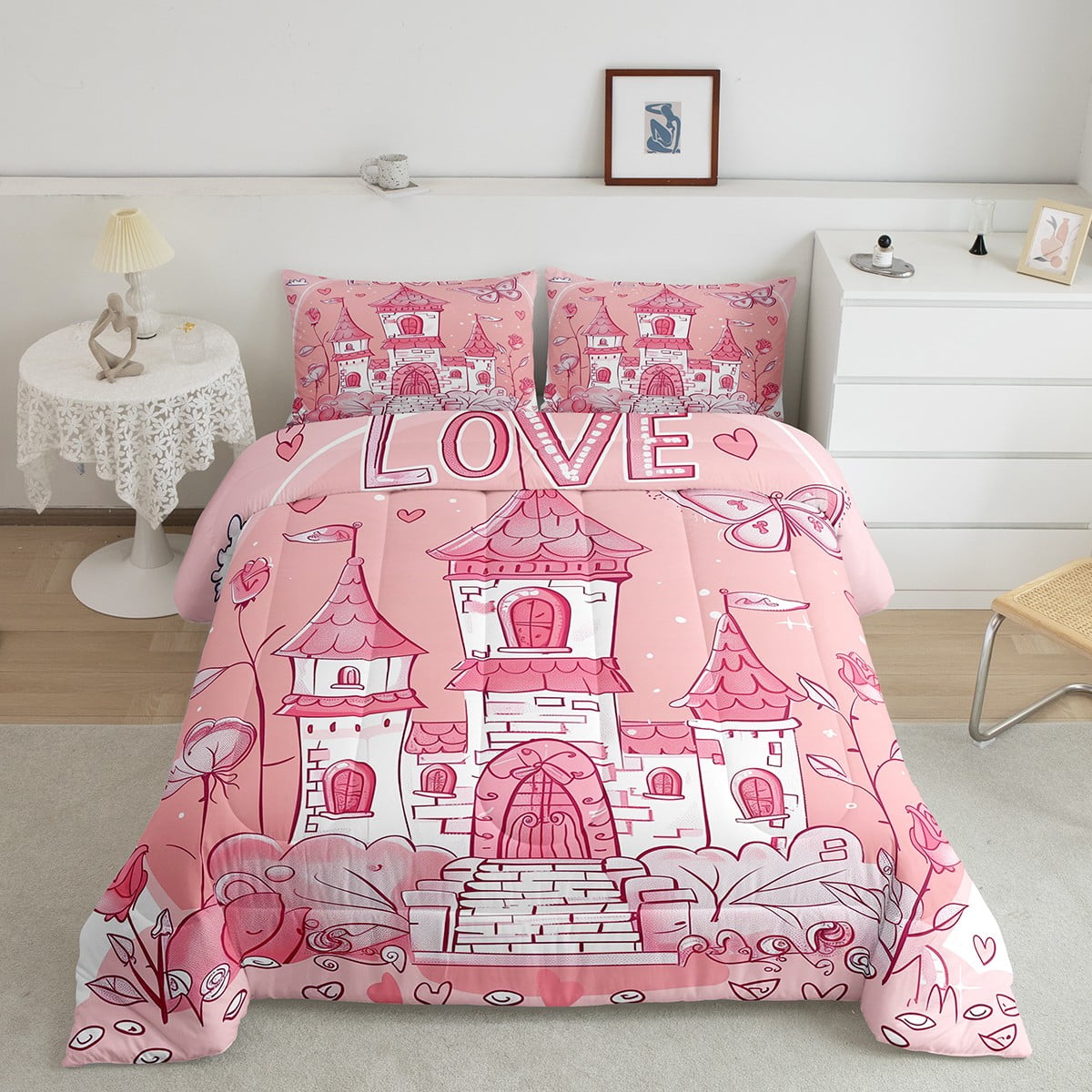 Click here for Yst Girls Castle Comforter Set Twin Girls Castle D... prices