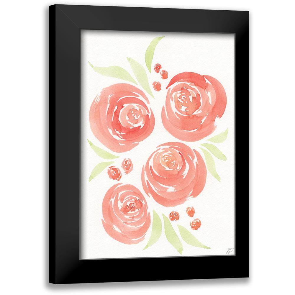 Lee, Judson 14x18 Black Modern Framed Museum Art Print Titled - Red Roses - Walmart.com