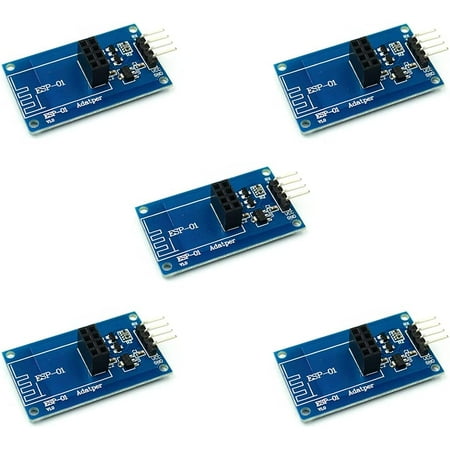 LZMY ESP8266 ESP-01 Serial WiFi Wireless Adapter Module DC3.3V 5V ESP01 Breakout PCB Adapters ...