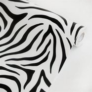 Fablon Zebra Adhesive Film Set of 2 Self Adhesive Vinyl Wall Decal, 17. ...