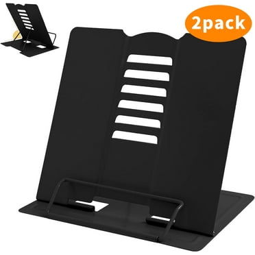 Metal Book Stand for Desk, Adjustable Reading Rest Book Holder ...