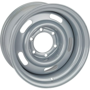 American Muscle 15x10 55 Rally Silver Wheel 5x5 (-32mm) Powder Coated ...