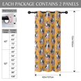 Boston Terrier and Floral Orange Pattern Blackout Curtains,Triple ...