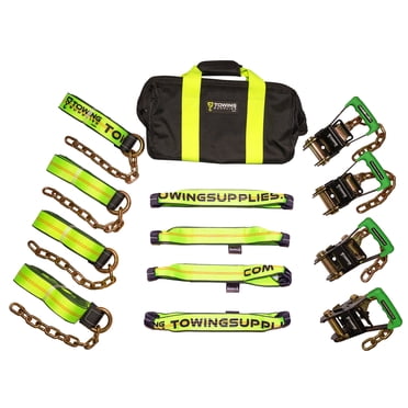 8 Point Rollback 2" x 14' Tie Down System Chain Ends for Car Hauler ...