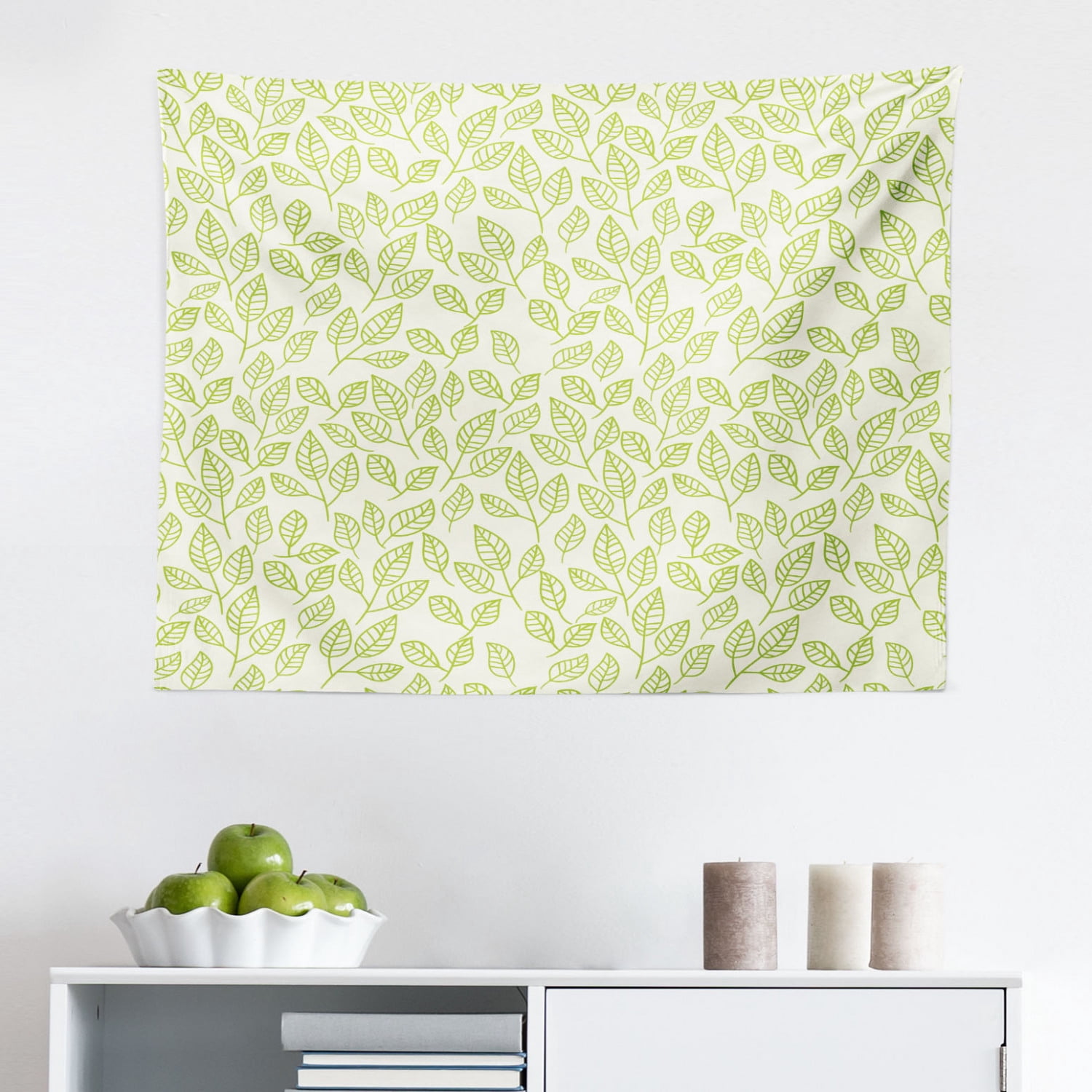 Leaf Tapestry, Abstract Faded Floral Images and Retro Patterns with Old ...