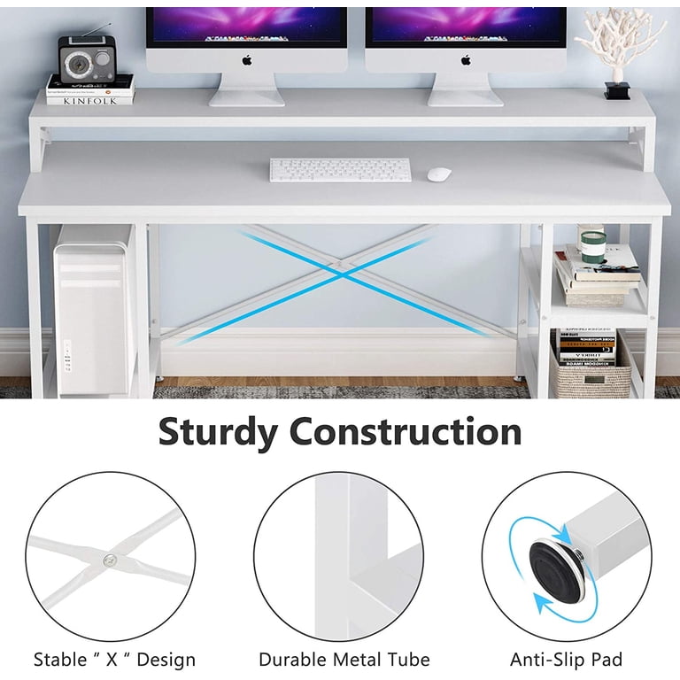 Tribesigns 55 Inch Computer Desk Large Modern Office Desk Computer