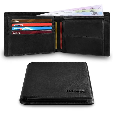 Wallets Mens Leather Slim RFID Blocking Wallet with 10 Credit Card ...