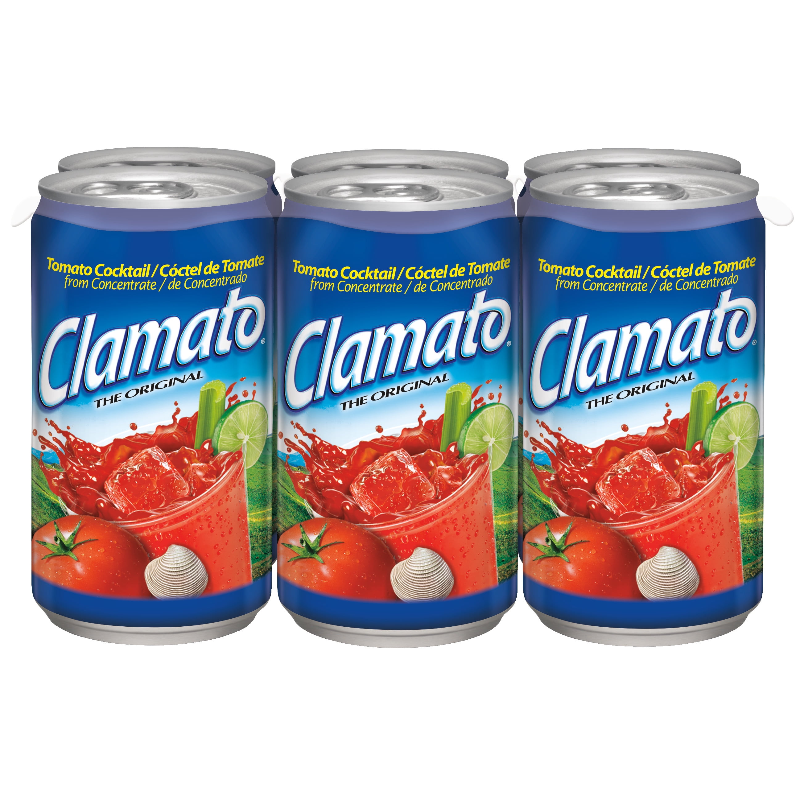 Clamato Tomato Cocktail, Original, 5.5 Fl Oz, 6 Count - Walmart.com