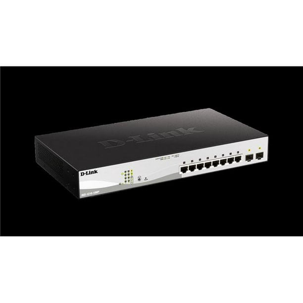 D-Link DGS-1210-10MP 8-Port Gigabit Smart Managed PoE Switch with 2 ...
