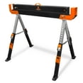 WEN 1300-Pound Capacity Height Adjustable Folding Steel Saw Horse with ...