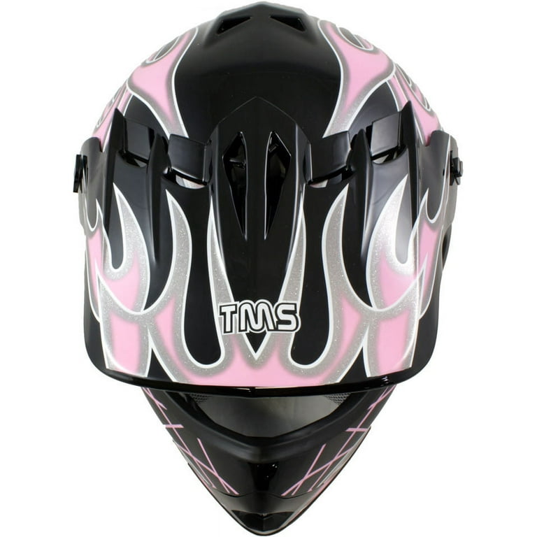 Tms Helmets TMS Youth Kids Pink Butterfly Dirtbike Atv Motocross