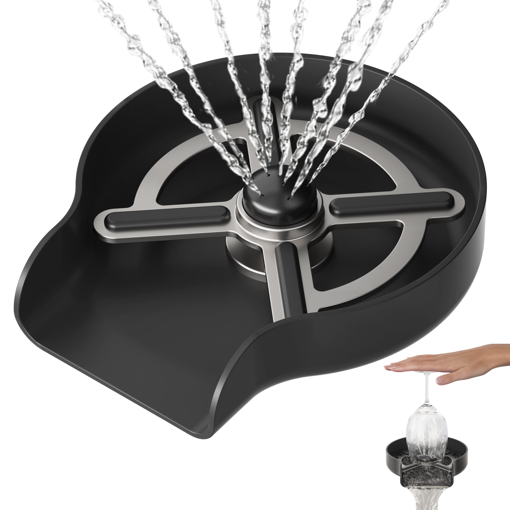 TORVA Glass Rinser SUS304 Stainless Steel Cup Washer Heavy Duty 10 ...