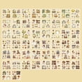 50 Sheets Townscape Scene PET Paper Sticker For Scrapbooking Journal ...