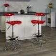 Flash Furniture Bradley Office Chair, Adjustable, Vibrant Red Chrome ...
