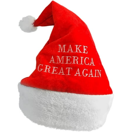 Super Plush 'Make America Great Again' MAGA Embroidered Christmas Santa ...