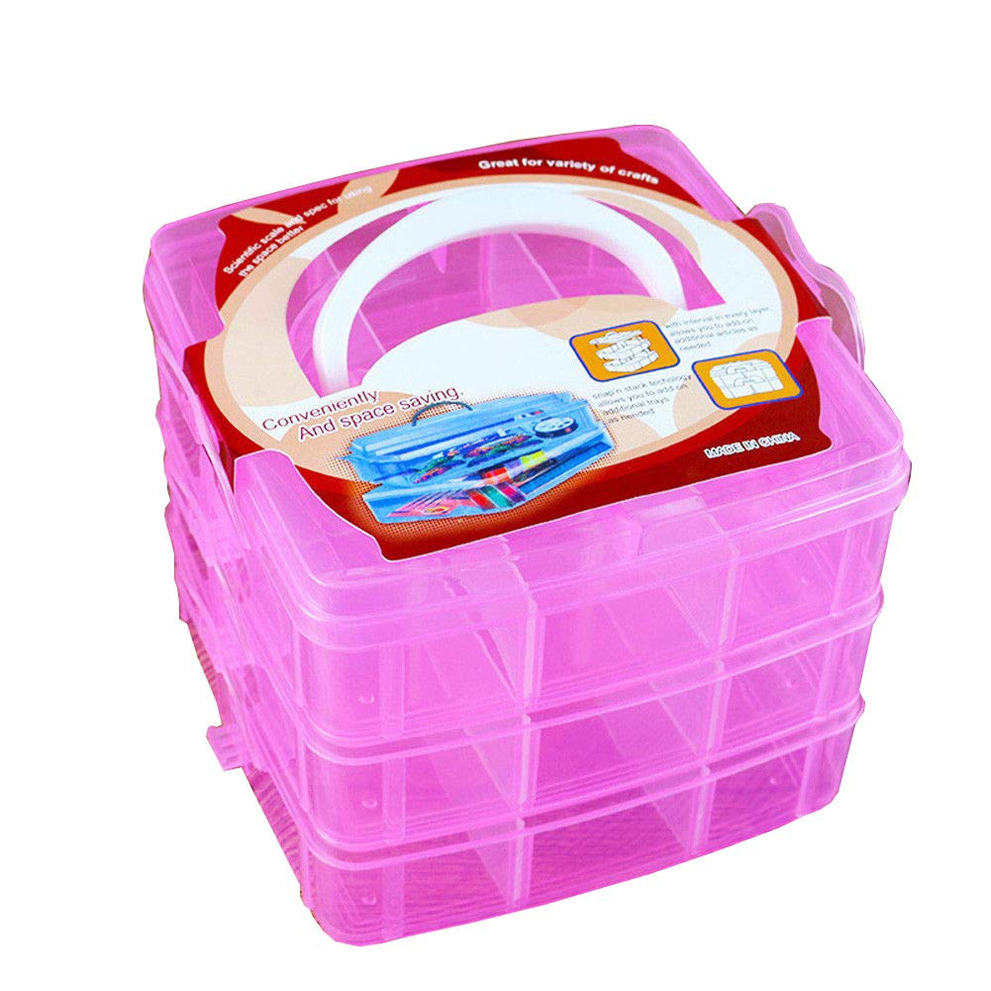 Listenwind 3 Layer Plastic Box Jewelry Bead Storage Container Craft ...