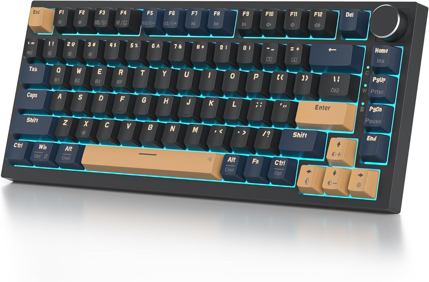 AIR-82 Keys Wireless Gaming Keyboard 75 Percent,Triple Mode Bluetooth/2 ...