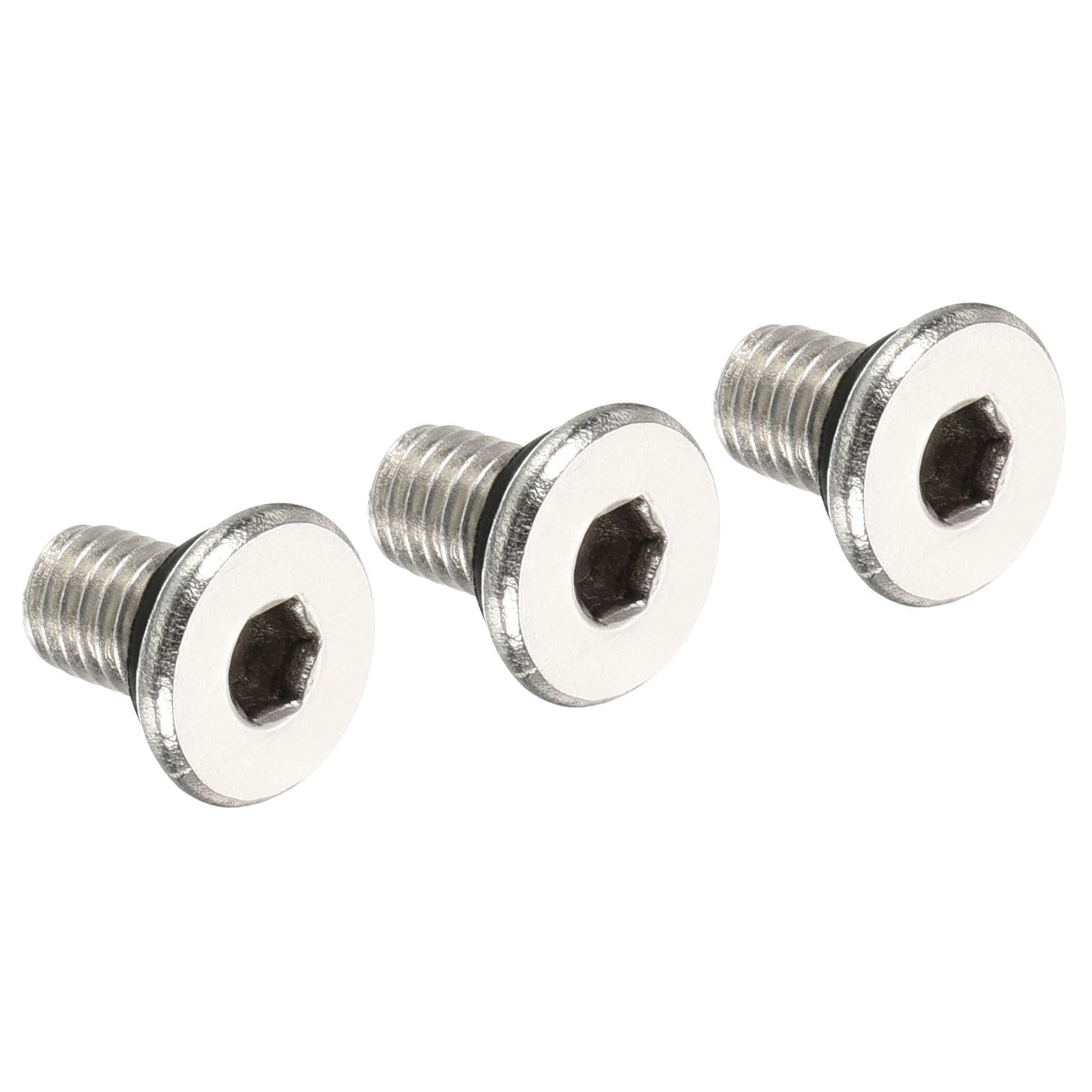 Uxcell M5*0.8 Internal Hex Head Pipe Fitting Plug, 3 Pack Male Thread 45# Steel Socket Plug with ...